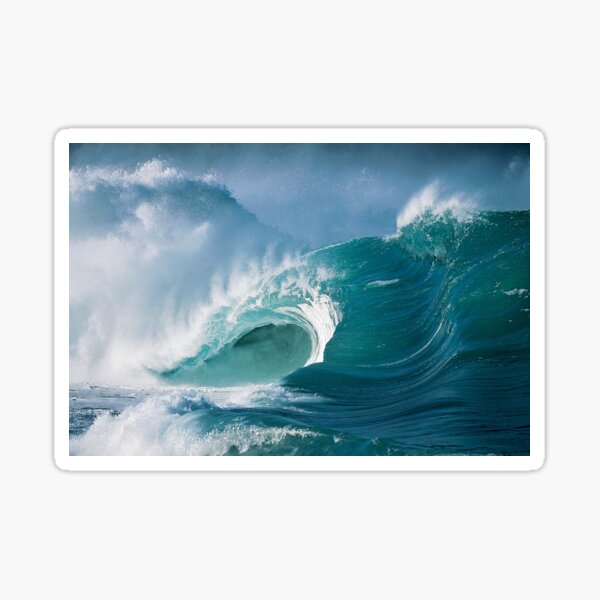 "Blue Ocean Waves " Sticker by BeTheVibe | Redbubble