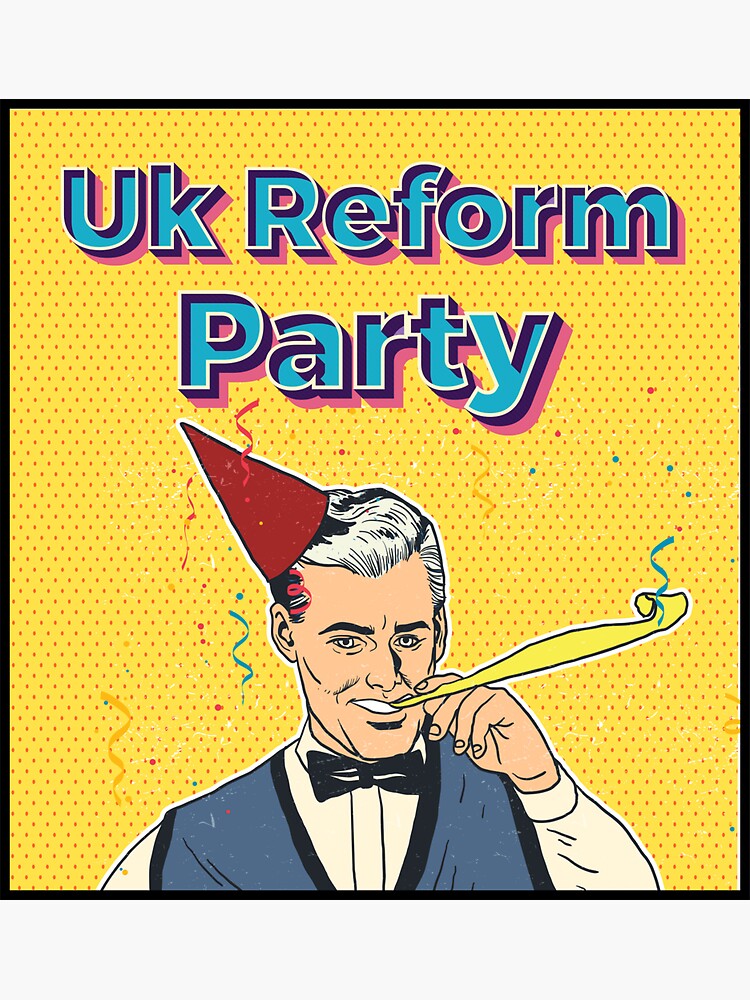 "Uk Reform Party" Sticker for Sale by roleshop | Redbubble