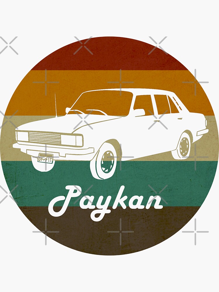 "Paykan cars - Persian art" Sticker by Elbenj | Redbubble