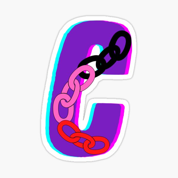 "C chain - Alphabet Series" Sticker by muse-novas | Redbubble