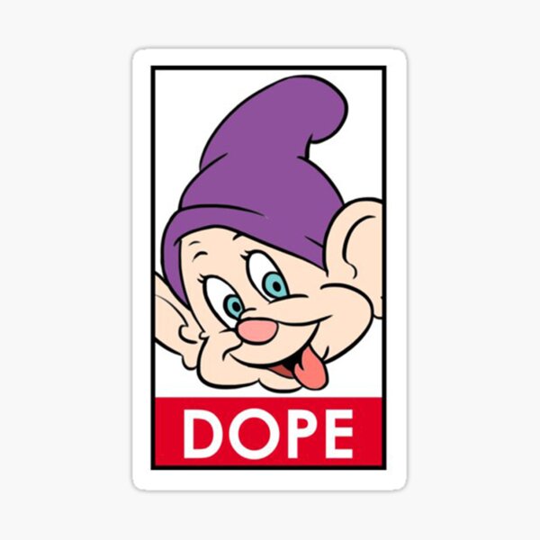 "Dopey Dope" Sticker by lilymclea | Redbubble