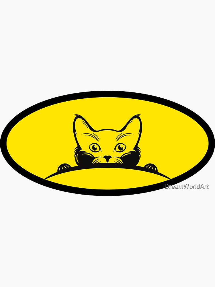 "Catman, Funny Batman Logo with Cat" Sticker by DreamWorldArt | Redbubble