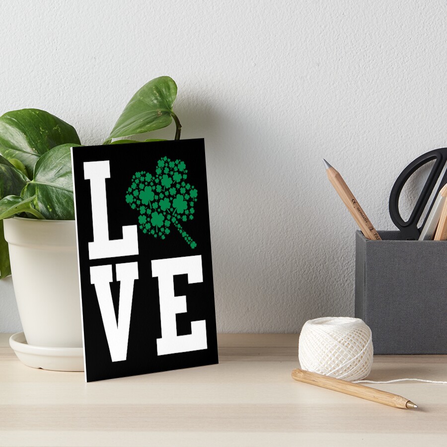 "St Patricks Day 2022 Love Four Leaf Little Shamrock" Art Board Print ...