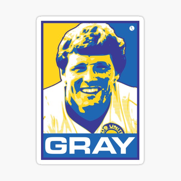 "Gray - LUFC" Sticker by DAFTFISH | Redbubble