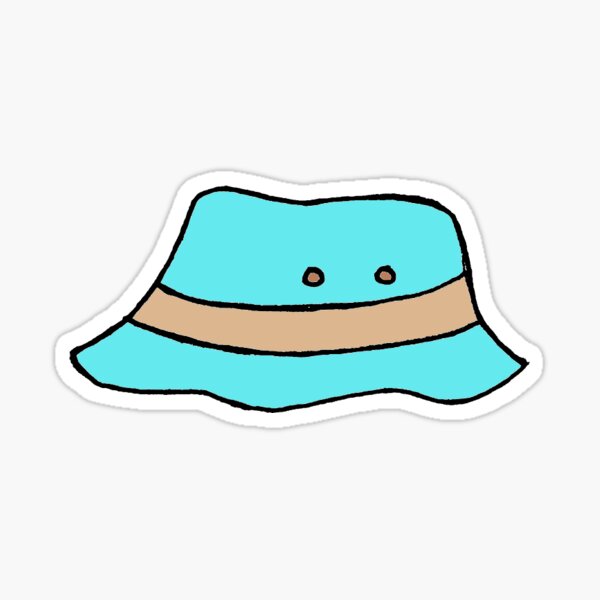"Bucket Hat" Sticker by HerbalBlue | Redbubble