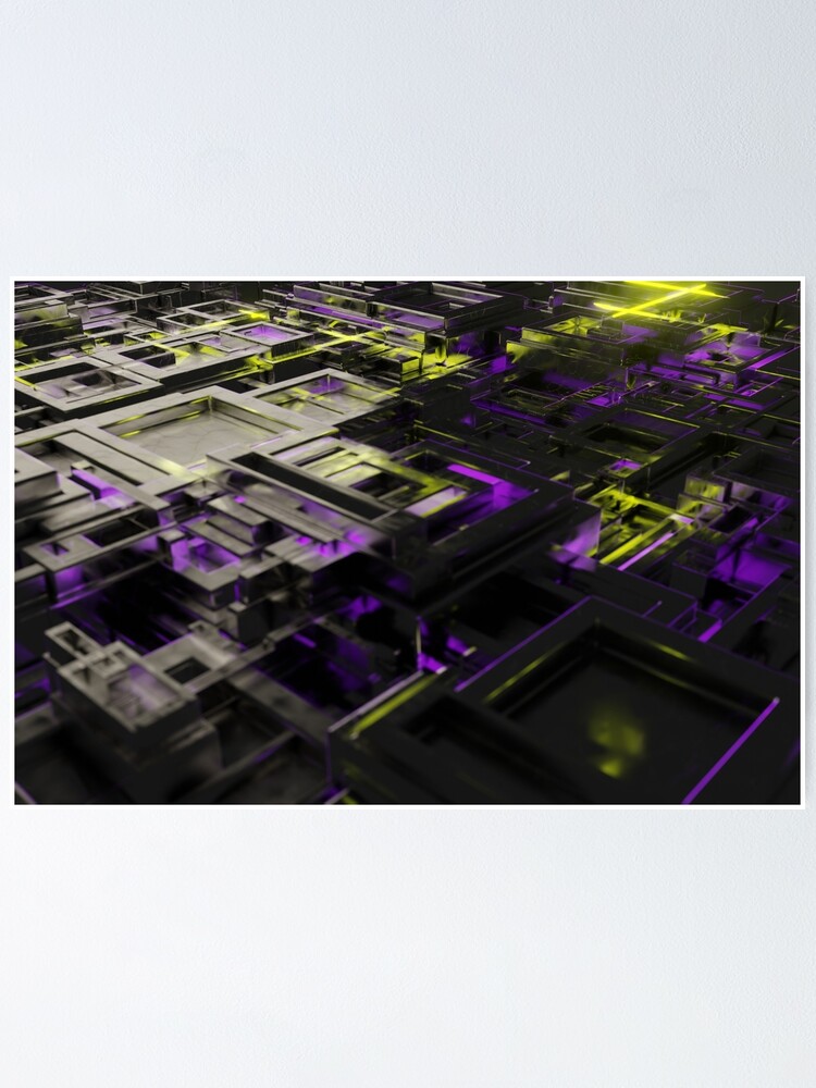 "NEON blocks" Poster for Sale by mateliste | Redbubble
