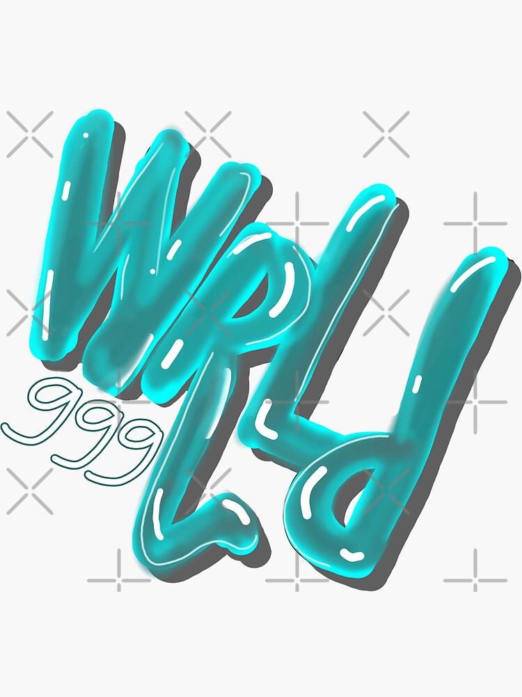 "999 wrld" Sticker by Dennyart5 | Redbubble