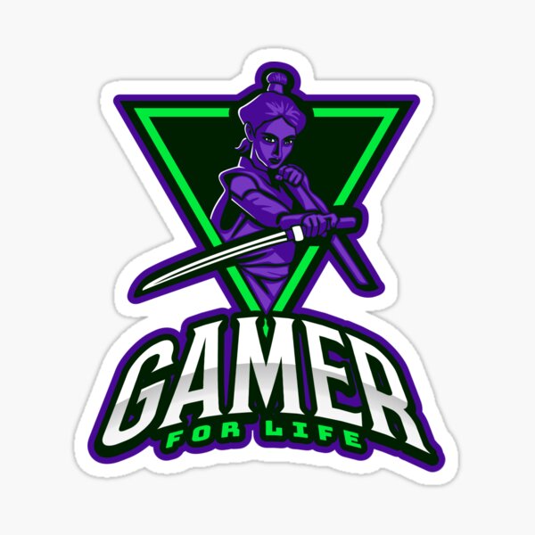 "Gamer for Life with Magnificent Ninja" Sticker by PRIVARSHU | Redbubble