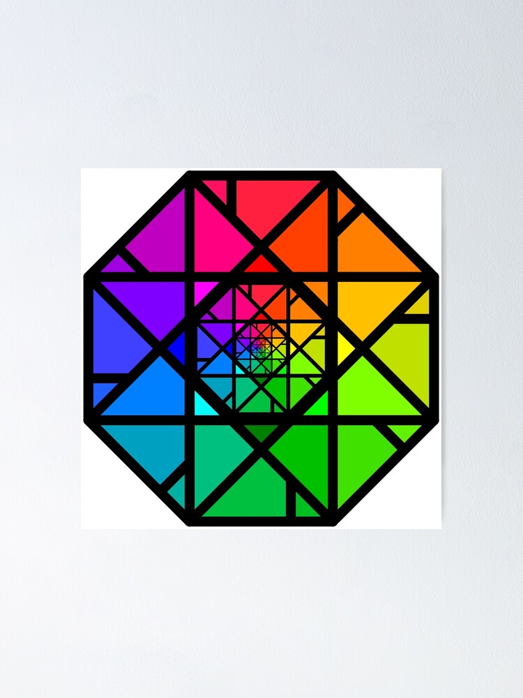 "Stylized Colour Wheel Fractal" Poster by OriginalPoster | Redbubble