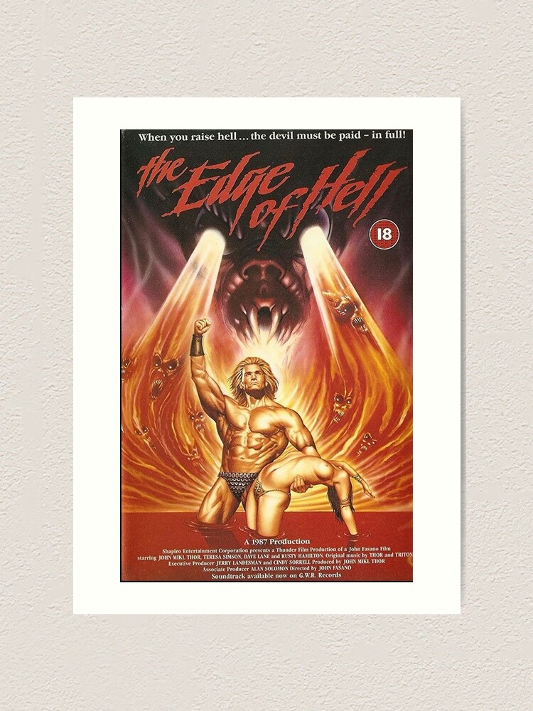 "80s horror - retro terror bikini girl edge of hell heavy metal" Art ...