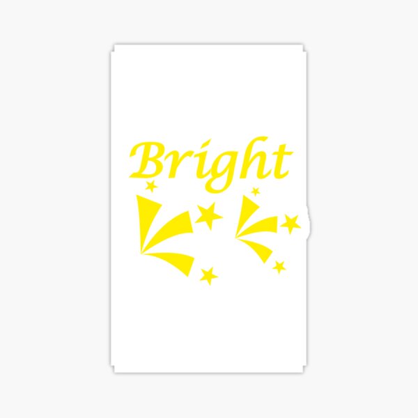 "Bright in yellow color" Sticker by Artistrajju | Redbubble
