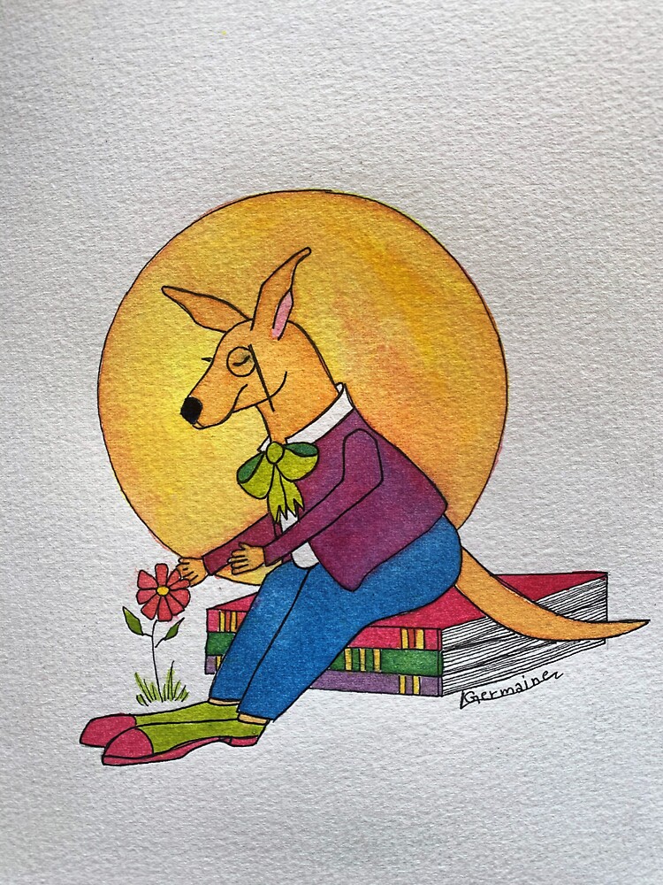 "Victorian Kangaroo" Sticker by Sweetartpainter | Redbubble