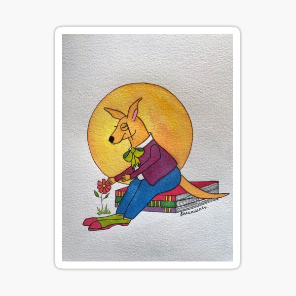 "Victorian Kangaroo" Sticker by Sweetartpainter | Redbubble