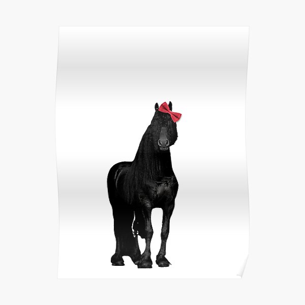 Poster « Oeuvre de cheval frison noir - Impressions d'animaux pour ...