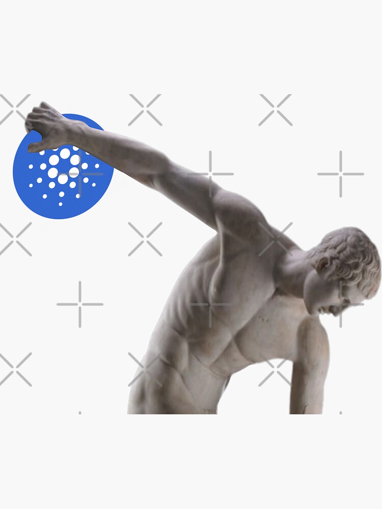 "Cardano To The Moon | Discus Thrower" Sticker for Sale by BadDeveloper ...