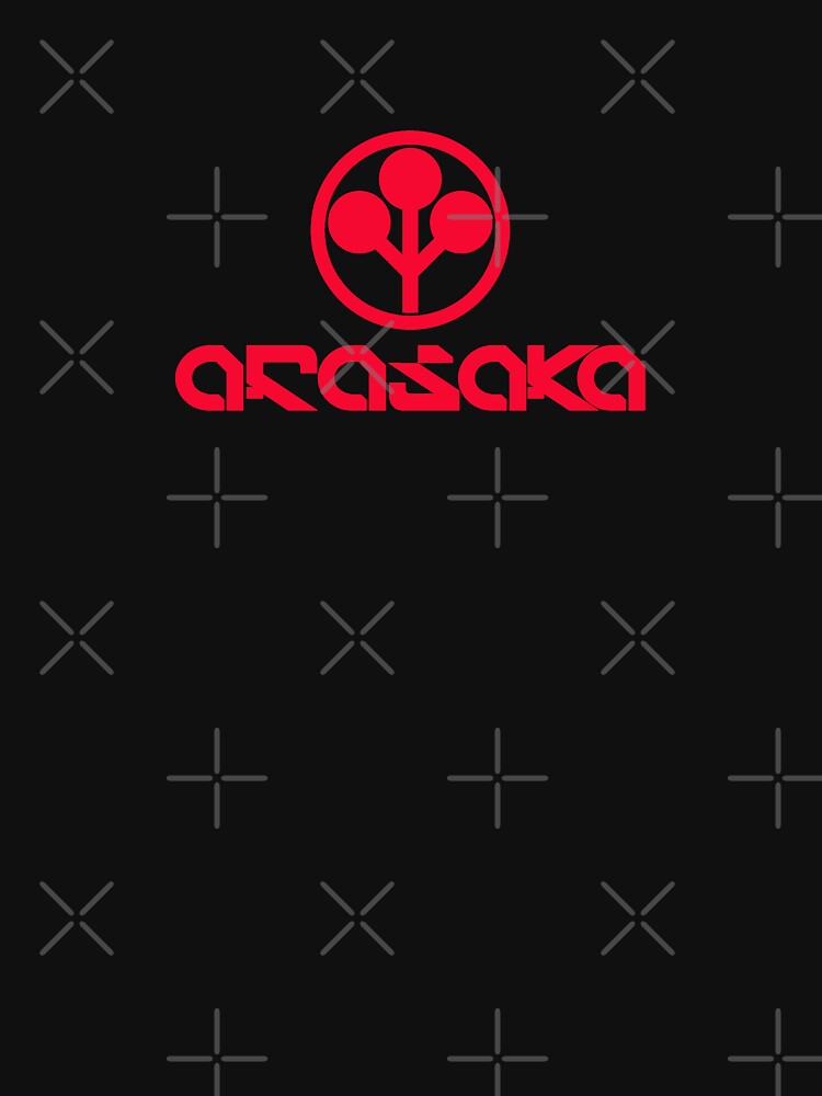 "Arasaka Corporation, red Arasaka" T-shirt for Sale by leoparrdesign ...