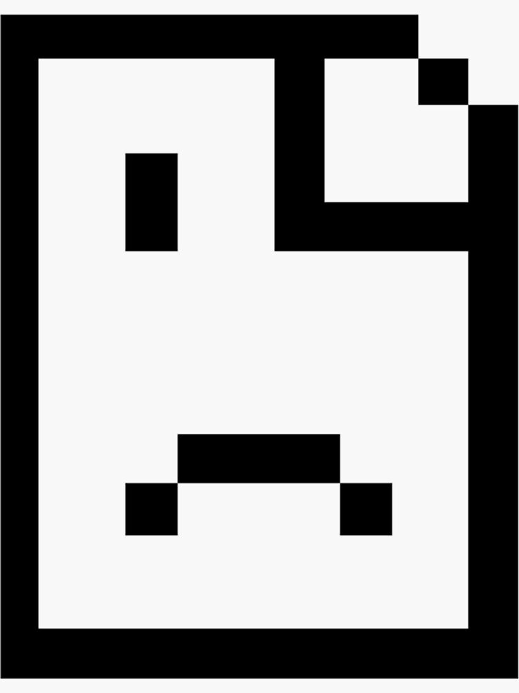 "File Not Found Icon " Sticker by CargoThrift | Redbubble