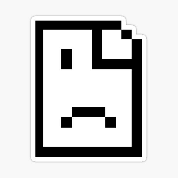 "File Not Found Icon " Sticker by CargoThrift | Redbubble