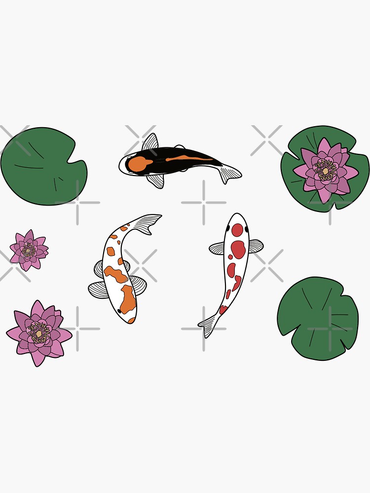 "Koi Fish Pack" Sticker by Hanartistic1 | Redbubble