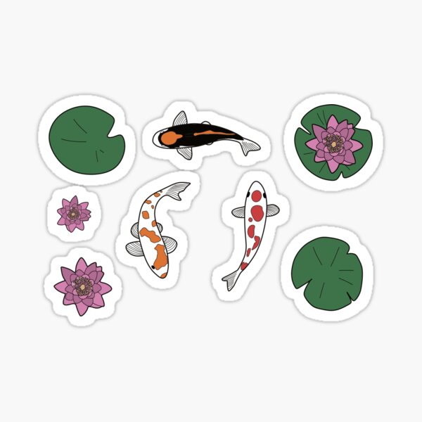 "Koi Fish Pack" Sticker by Hanartistic1 | Redbubble