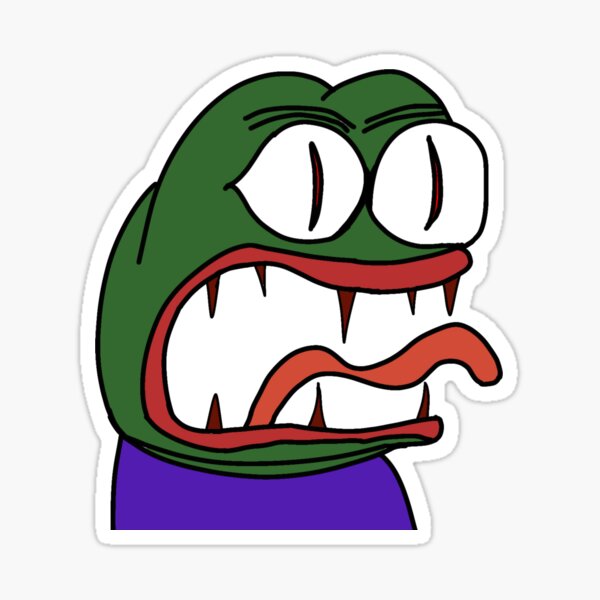 Angry Pepe Sticker For Sale By Thememeslord Redbubble