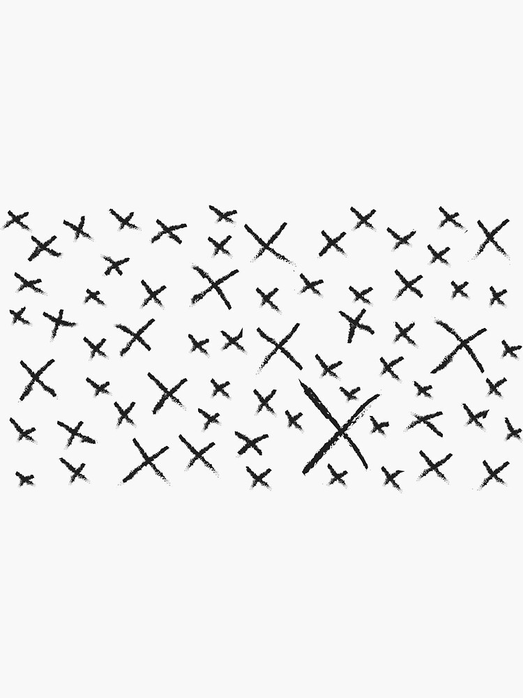 "X marks the spot Purple" Sticker for Sale by CameleonDesign | Redbubble