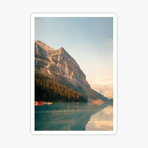 "Lake Louise Mountainside" Sticker by JayLauz | Redbubble