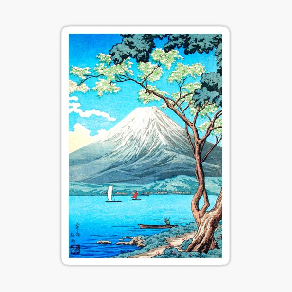 "Mount Fuji - japanese art" Sticker for Sale by Callingsun | Redbubble