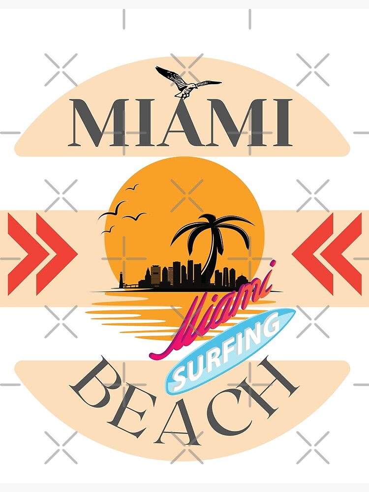 "Miami Beach by Easy-Dyzy" Poster for Sale by Easy-Dyzy | Redbubble