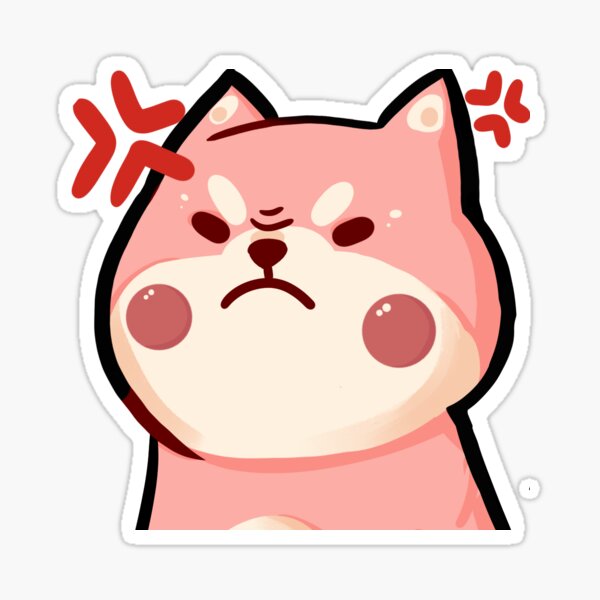 "Mad" Sticker for Sale by Luxlupus | Redbubble