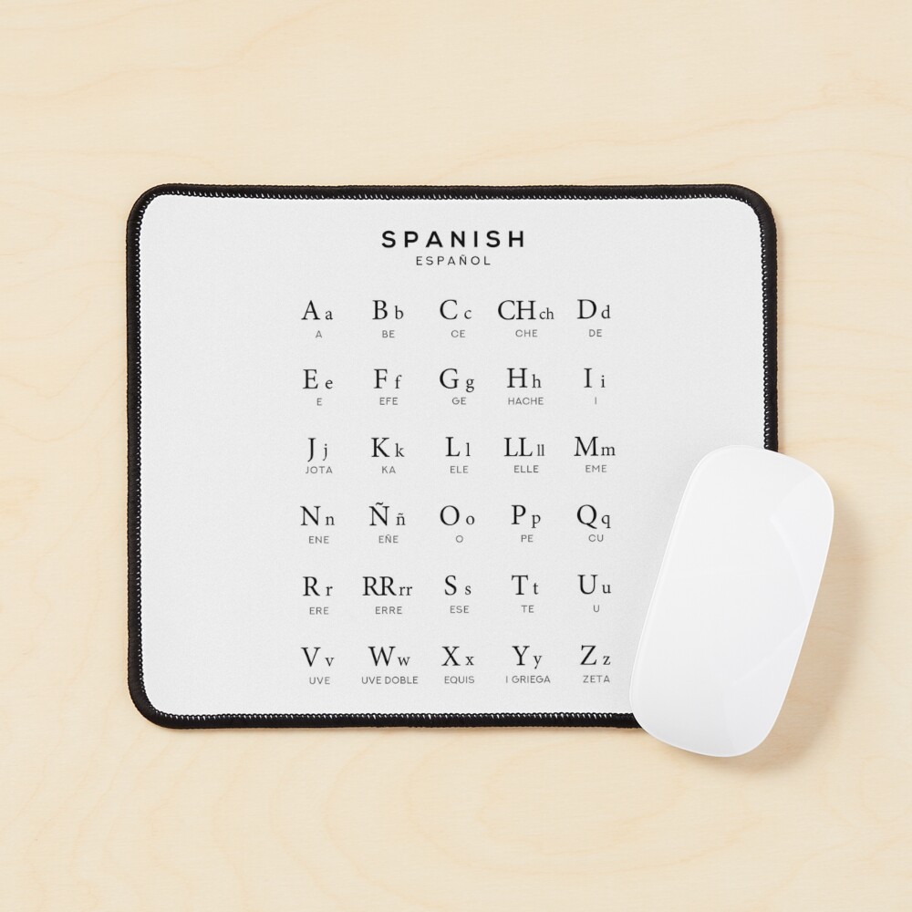 "Spanish Alphabet Chart, Espanol Language Chart, White" Journal for ...