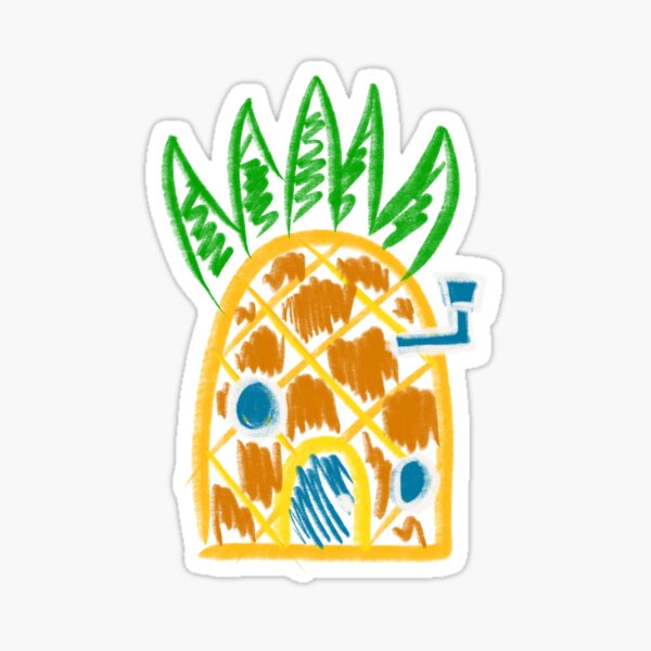 "SpongeBob’s house (Chalk)" Sticker by tessiebound | Redbubble