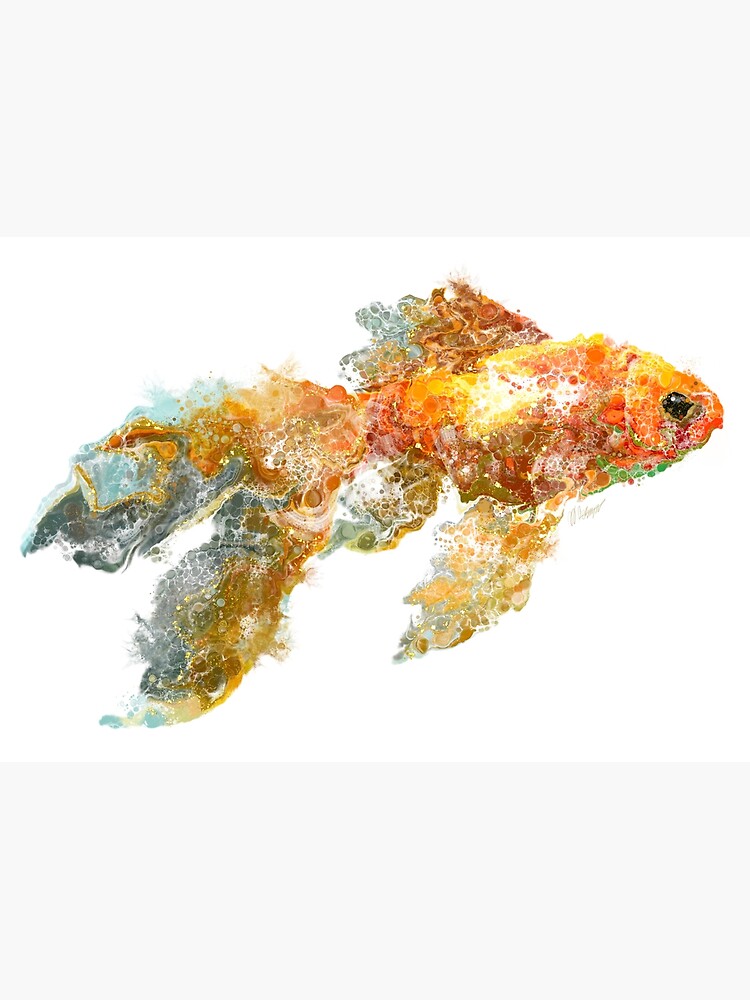 "Acrylic Pour Fish Abstract Art" Poster for Sale by AbiBurtDesigns ...