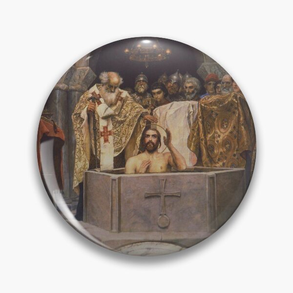 "Baptism of Prince Vladimir (1890) by Viktor Mikhailovich Vasnetsov" Pin for Sale by HistoryWear ...
