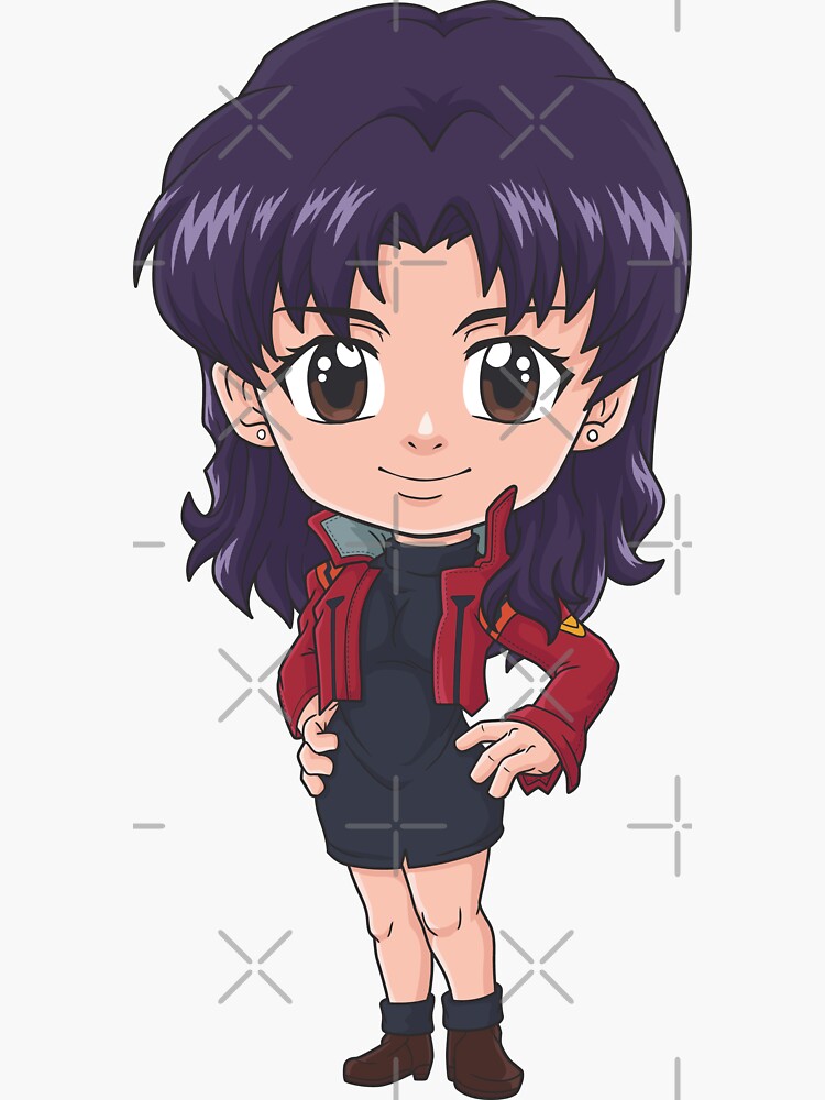 "NERV Major Misato" Sticker by TeeTowArgh | Redbubble