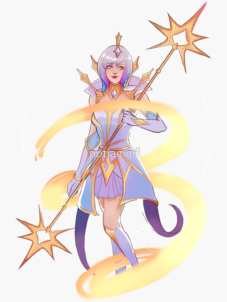 "Elementalist Lux Fanart" Sticker by notjammii | Redbubble