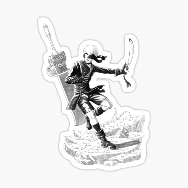 "NieR:Automata 9S" Sticker for Sale by FerMaiaru | Redbubble