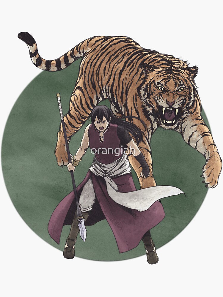 "MORIBITO | balsa yonsa | the tiger" Sticker for Sale by orangiah ...