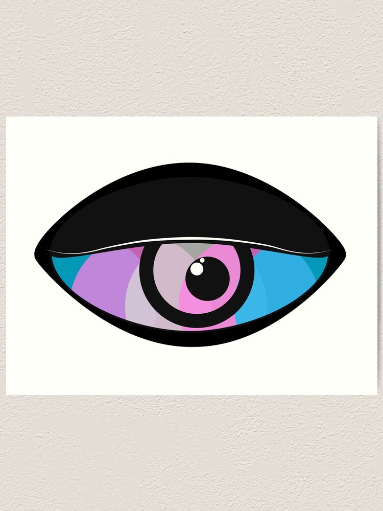 "Trans Pride Flag Eye" Art Print for Sale by InclusiveColour | Redbubble