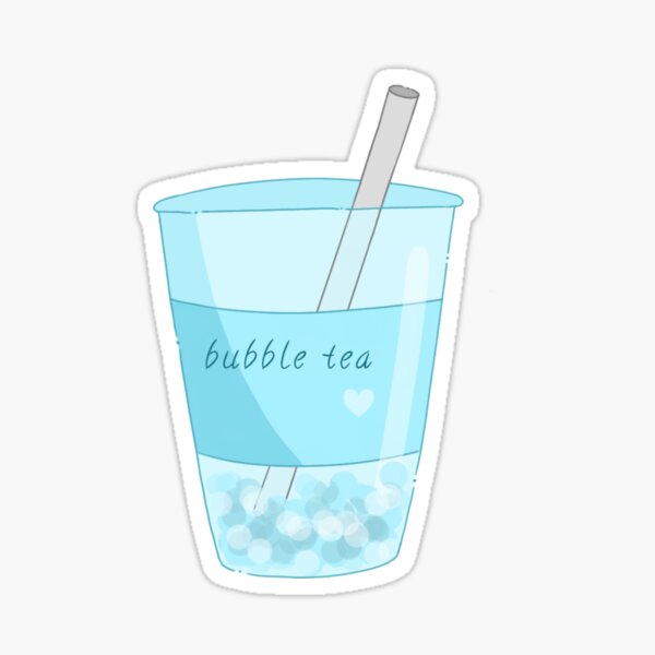"blue bubble tea" Sticker by karodesigns | Redbubble
