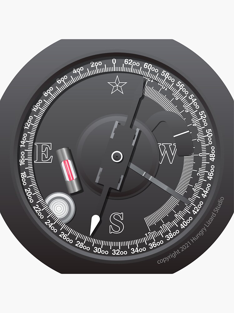 "Brunton Pocket Transit Compass" Sticker by Kylwell | Redbubble