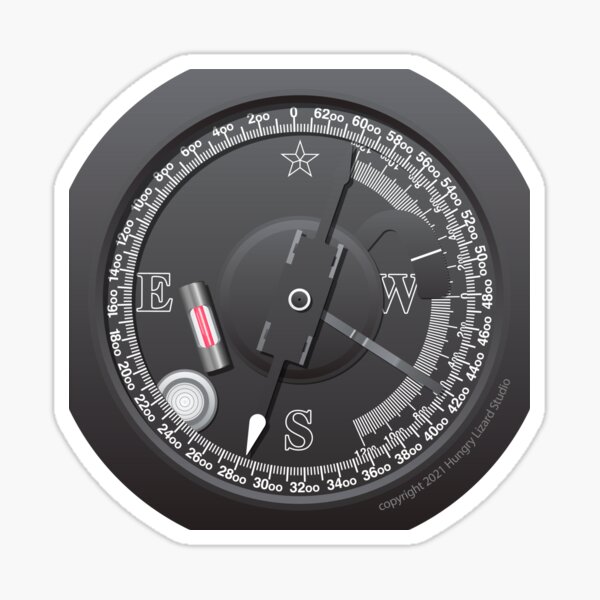"Brunton Pocket Transit Compass" Sticker by Kylwell | Redbubble