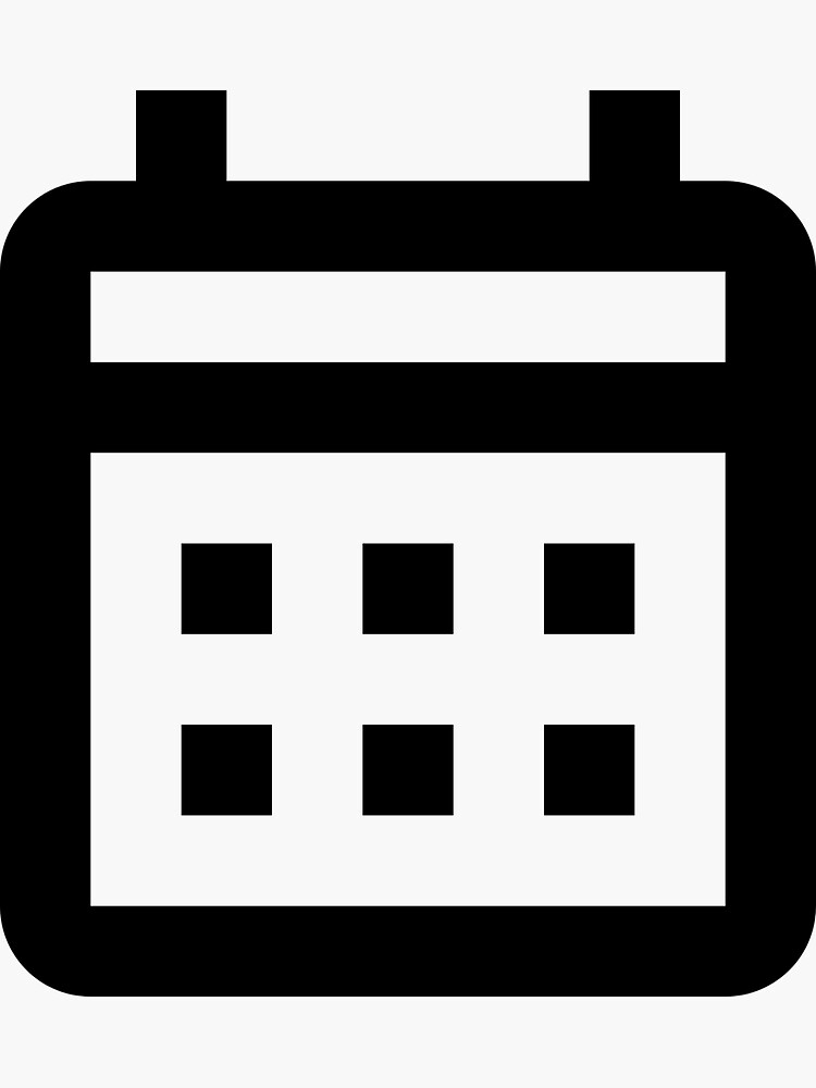 "MDI calendar-month-outline" Sticker by GnarlyFurtardo | Redbubble