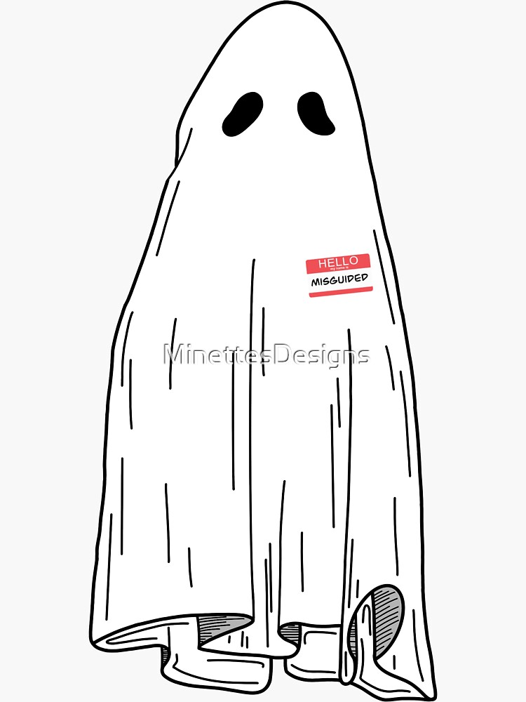 "Misguided Ghost" Sticker for Sale by MinettesDesigns | Redbubble