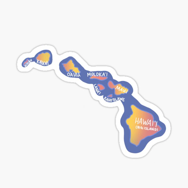 "Hawaii Islands" Sticker by ecolb711 | Redbubble