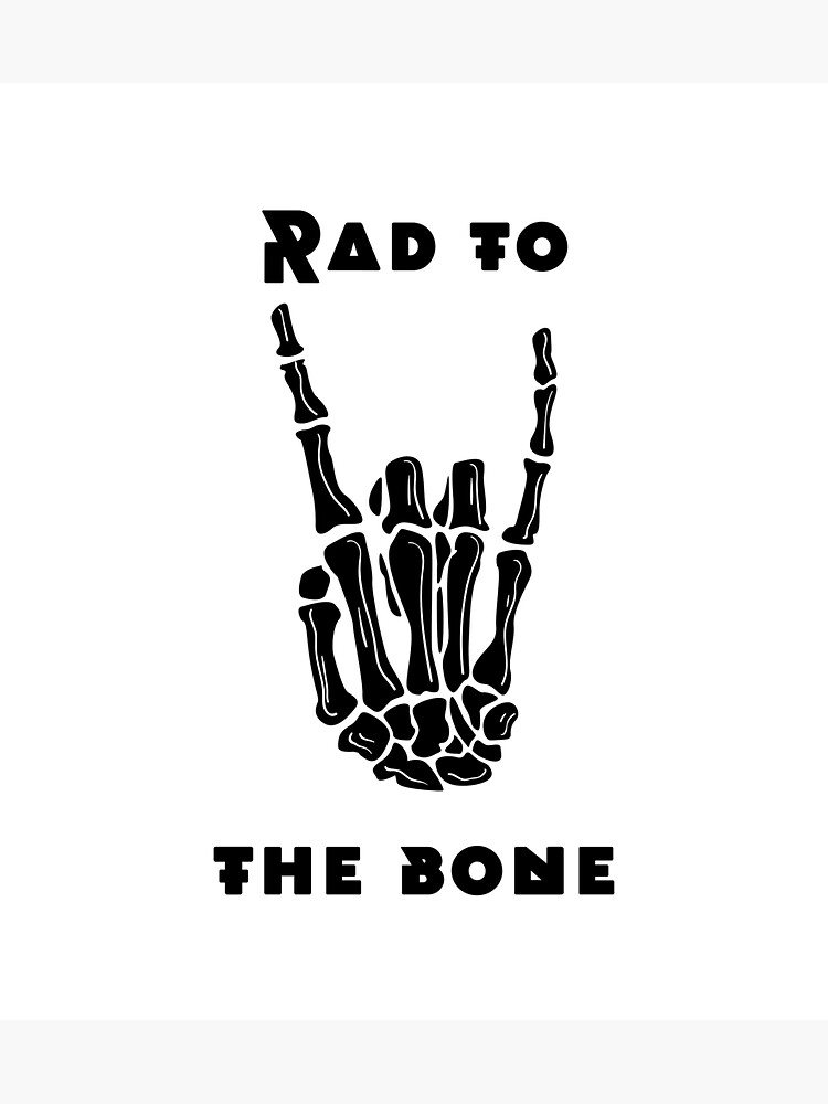 "Rad to the Bone Skeleton Hands" Sticker for Sale by RadRaysShop ...
