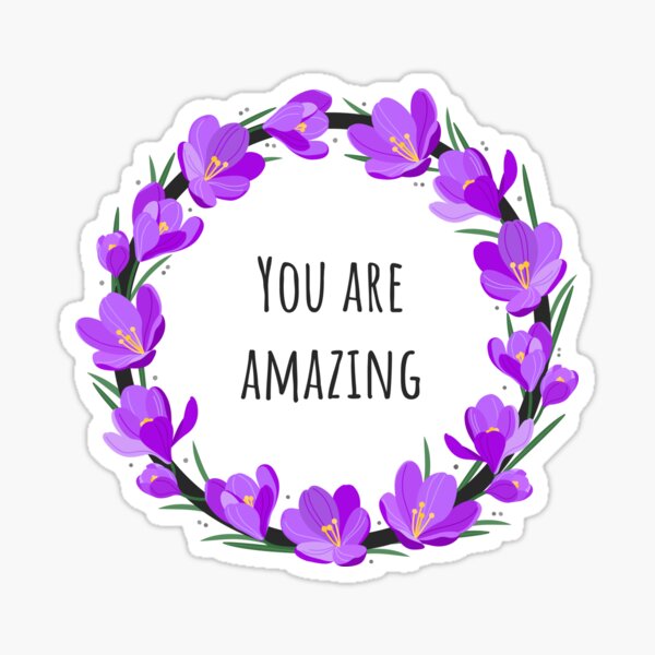 "You Are Amazing" Sticker for Sale by mkozll | Redbubble