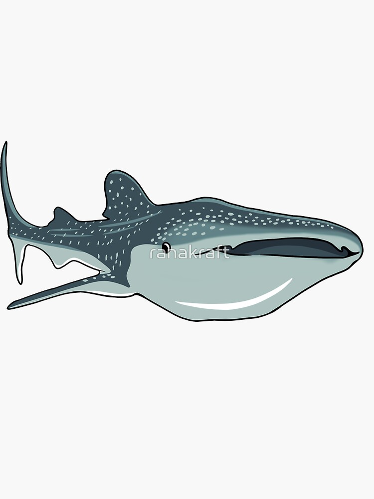 "Whale Shark Sticker" Sticker for Sale by ranakraft | Redbubble