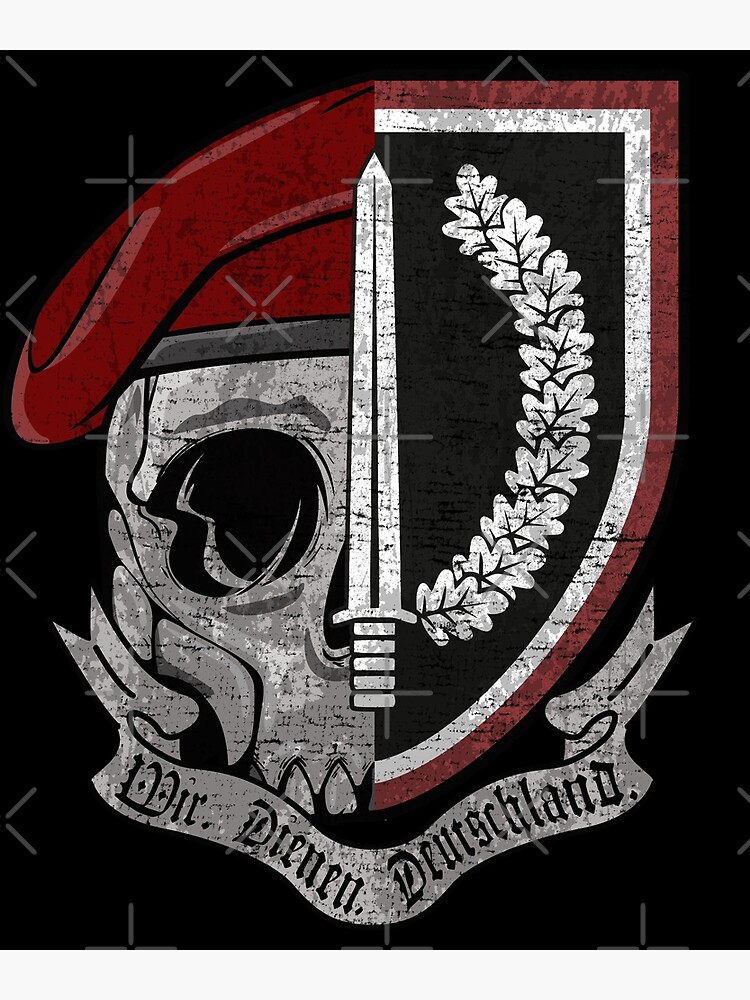 "KSK Kommando Spezialkräfte Deutschland Armeeschädel #1801" Poster von Rare-Militia | Redbubble