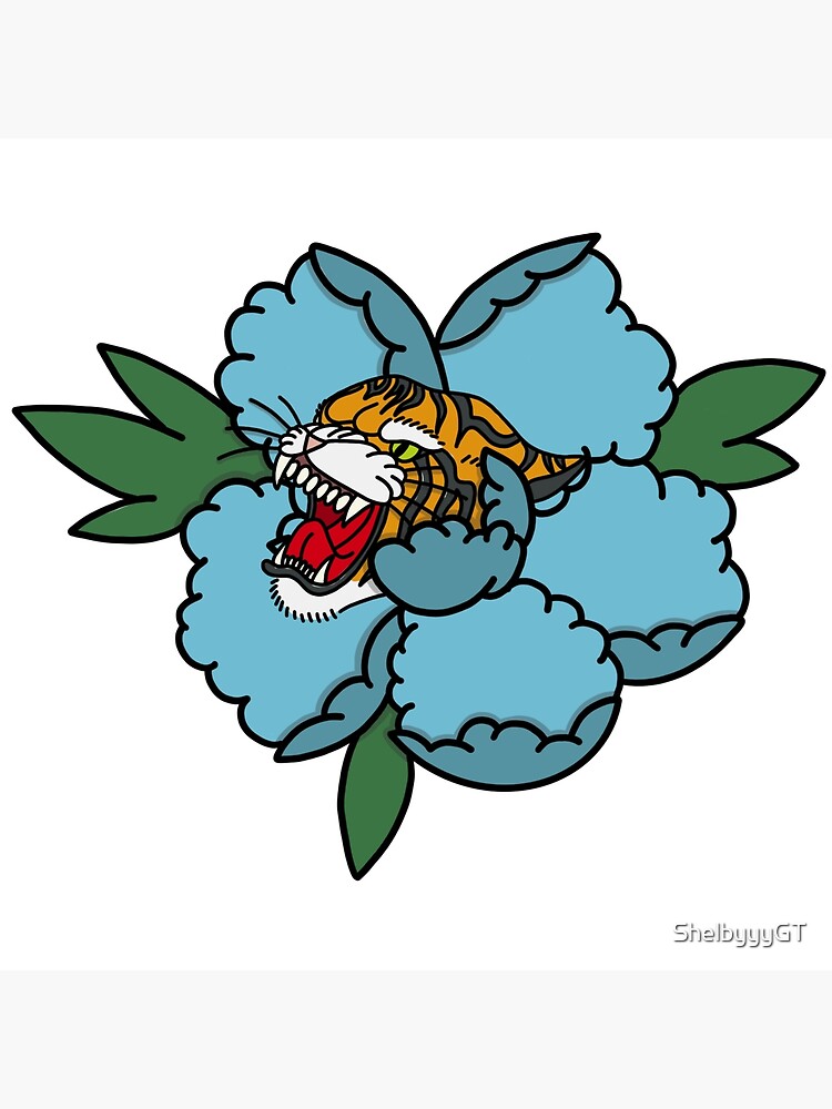 "Tiger peony " Poster for Sale by ShelbyyyGT | Redbubble